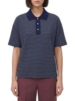 Ami Striped Polo Shirt - Ink