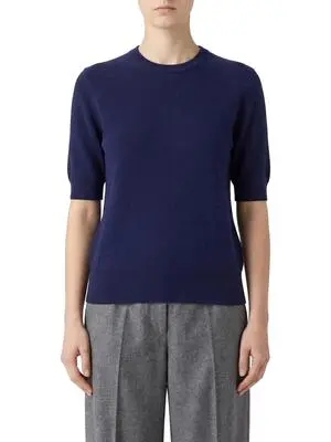 JIL SANDER Jil Sander Ribbed Crew Neck Sweater Violet