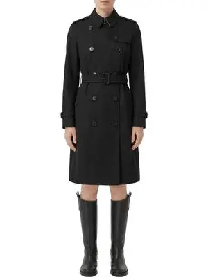 Burberry Double Breasted Trench Coat - Black