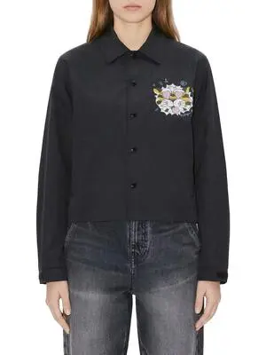 Kenzo Embroidered Graphic Jacket - Black
