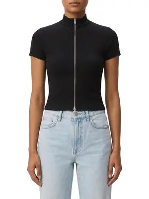 Alexander Wang Zip Up Top - Black