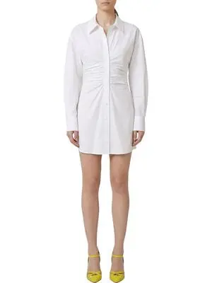 Alexander Wang Shirtdress With Ruched Detailing - White