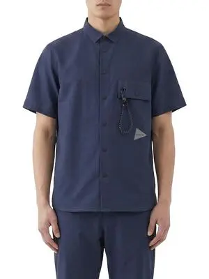AND WANDER Button-Up Shirt Blue