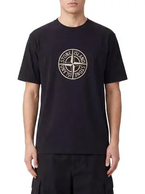 Stone Island Cotton T-shirt With Logo - Black
