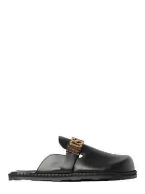 Moschino Leather Mules - Black