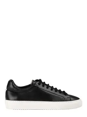 DOUCAL'S Smooth Calf Leather Lace-up Sneakers - Black