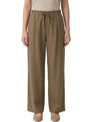Brunello Cucinelli Viscose And Linen Trousers - Beige