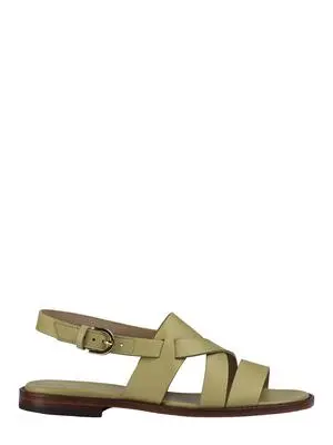DOUCAL'S Leather Slingback Sandals - Green