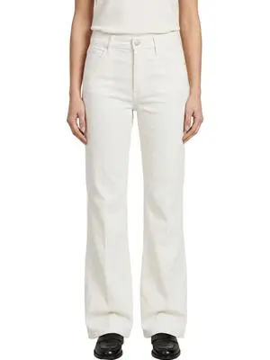 MOTHER The Kick It Straight Leg Stretch Denim Jeans - White