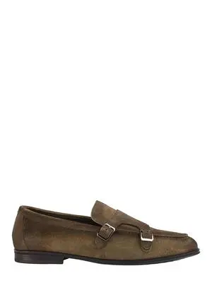 DOUCAL'S Suede Monk Strap Shoes - Cocoa