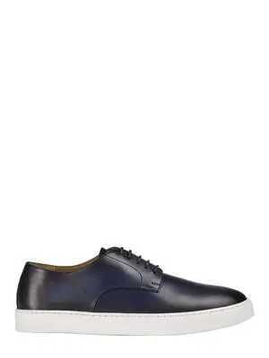 DOUCAL'S Derby Lace Up Leather Sneakers - Indigo