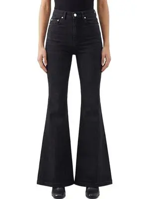 Rick Owens Wash Flare Jeans - Black