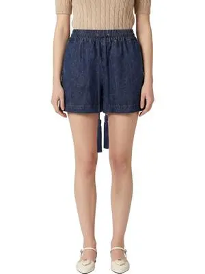 Valentino Garavani Valentino VLogo Denim Jogging Shorts Blue