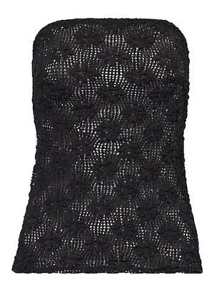 Dissh Agnes Crochet Bandeau Top - Black