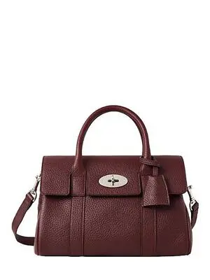 Mulberry Small Bayswater Leather Satchel Black Cherry