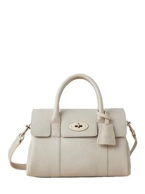 Mulberry Small Bayswater Leather Satchel - Chalk