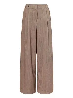 Dissh Hailey Pinstripe Woven Trousers - Brown
