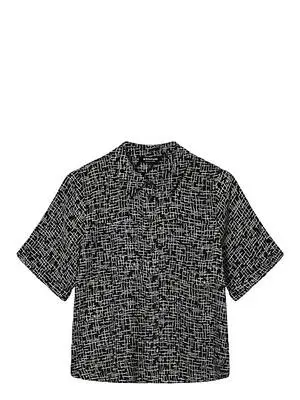 Whistles Grid-print Woven Shirt - Black