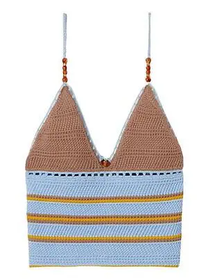 Claudie Pierlot V-neck Crochet Top - Multicolored