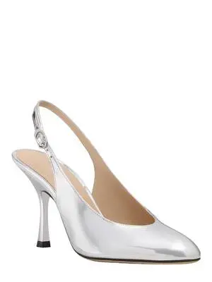 STUART WEITZMAN Madison Slingback Pumps Silver