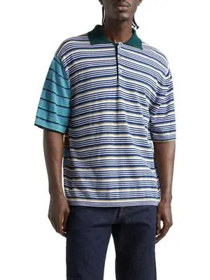 WASTE YARN PROJECT Pico Stripe One Of A Kind Polo