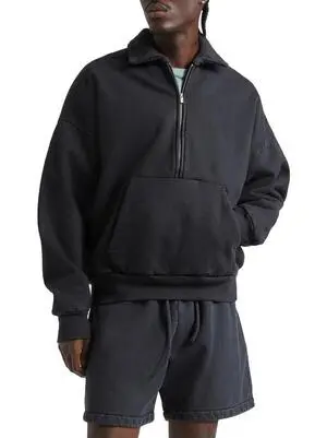 Fear Of God Cotton Half Zip Pullover - Black