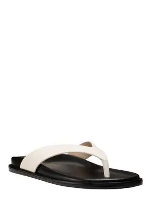 STUART WEITZMAN Leather Flip-flops - Cream