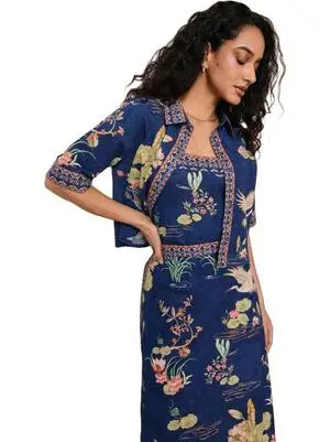 RAISHMA Printed Skirt - Blue