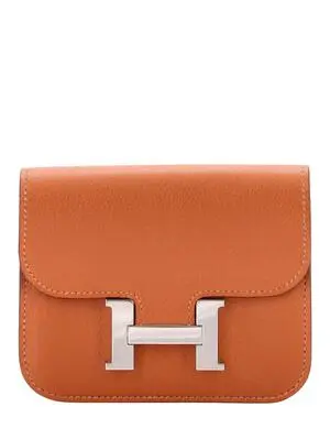 Hermès Constance Slim Wallet Evercolor - Quebracho