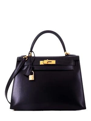 Hermès Kelly Handbag Box Calf With Gold Hardware 28 At Nordstrom Black