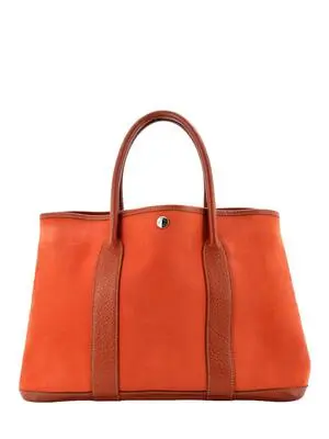 Hermès Garden Party Tote Toile And Leather 36 - Orange