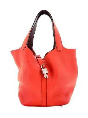 Hermès Eclat Picotin Lock Bag Clemence Mm - Orange