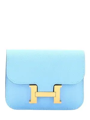 Hermès Constance Slim Wallet Epsom Blue