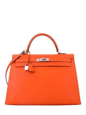 Hermès Kelly Handbag Epsom With Palladium Hardware 35 At Nordstrom Orange