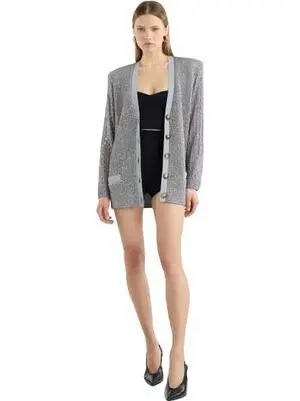 DODIEE Stevie Sequin Jacquard Cardigan