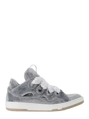 LANVIN Curb Sneakers In Jersey Grey/grey