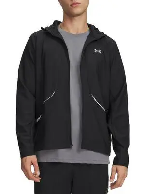 Under Armour Ua Unstoppable Woven Full Zip Hoodie - Black/silver Reflective
