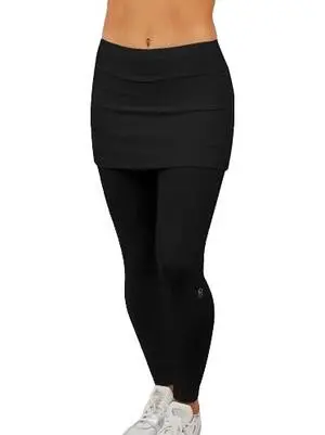 SOFIBELLA Warmer Tennis Skirt - Black