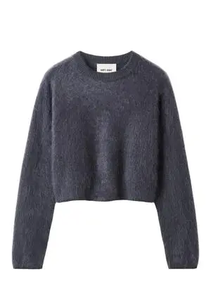 Soft Goat Brushed Crewneck - Anthrcite
