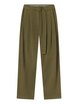 Co Pleated Straight-leg Pants - Avocado