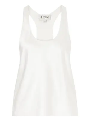 Eterne Hedi Silk-Blend Satin Tank Neutrals