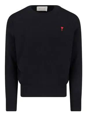 AMI Paris De Cœur Sweater - Black