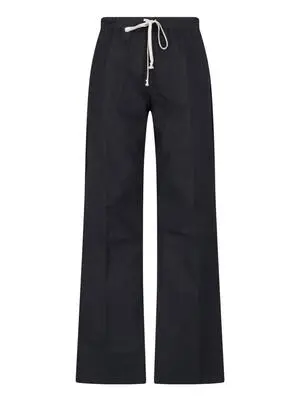 VIVIENNE WESTWOOD Wide Leg Cotton Trousers - Black