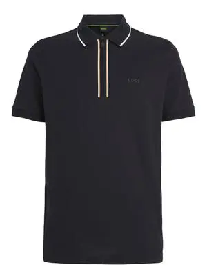 BOSS Stretch-cotton Philix Polo Shirt - Navy