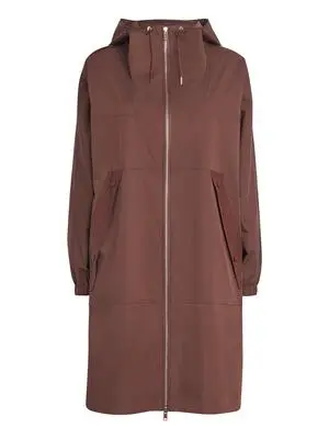 YVES SALOMON Waterproof Hooded Parka - Red