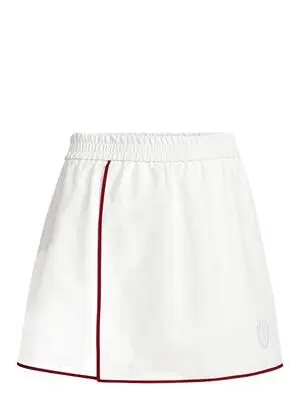 Brunello Cucinelli Technical Logo Mini Skirt - White