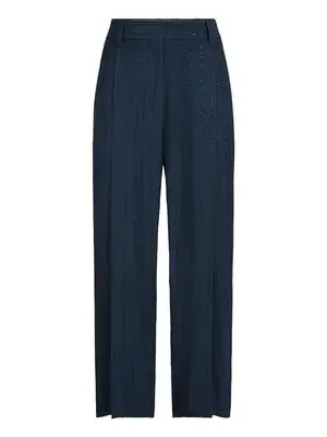 Brunello Cucinelli Stripe Sequined Trousers - Blue