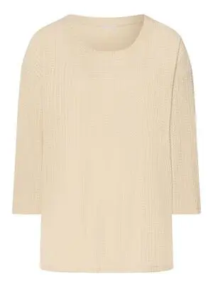 Hanro Summer Knits Cropped-sleeve Top - Beige