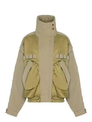 Balmain Cotton-blend Twill Bomber Jacket - Green