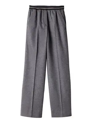Miu Miu Wool-cashmere Straight Sweatpants - Grey